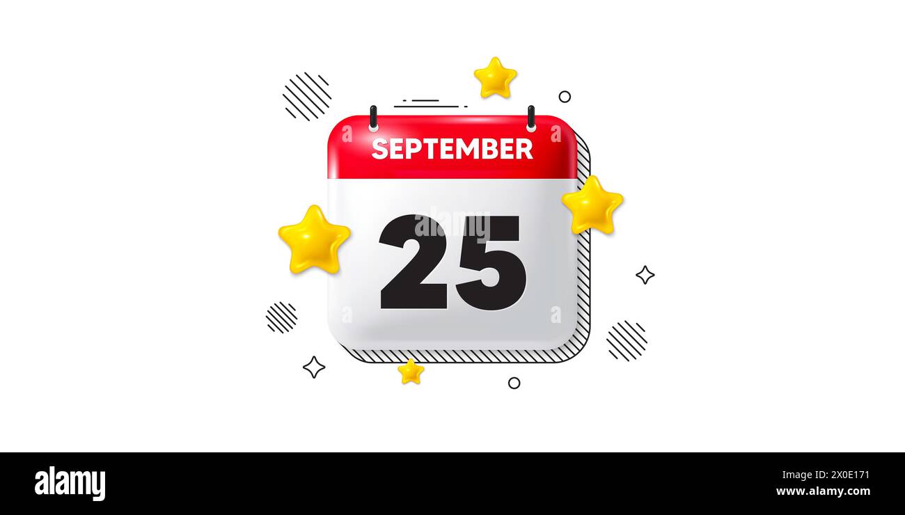 25th day of the month icon. Event schedule date. Calendar date of ...
