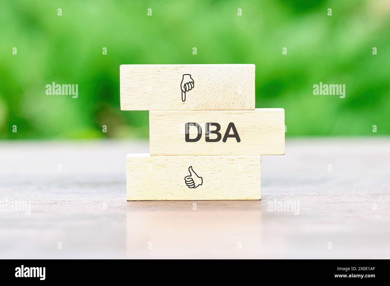 Business concept. DBA letters, DataBase Administrator or doing business ...