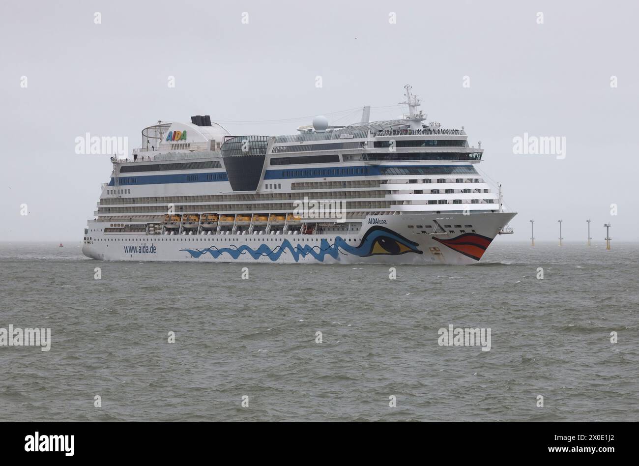The Sphinx class passenger cruise ship MS AIDALUNA making its inaugural ...