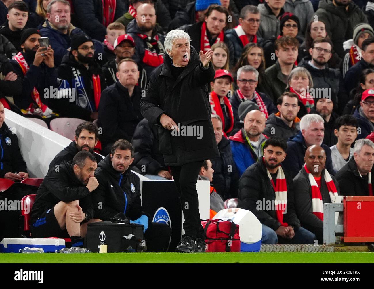 Atalanta manager Gian Piero Gasperini on the touchline during the UEFA ...