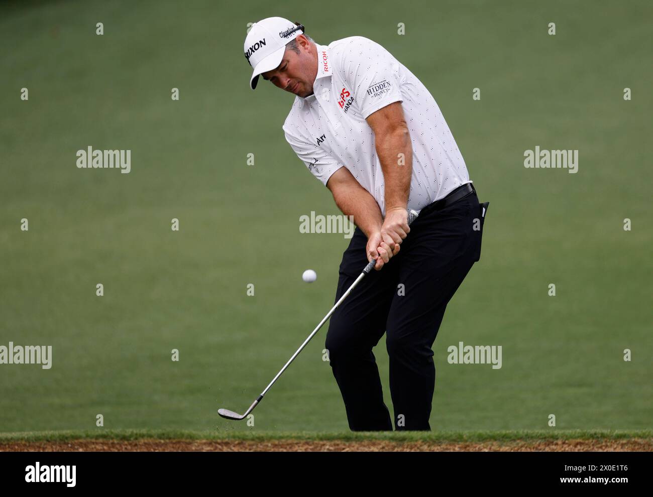 Augusta, United States. 11th Apr, 2024. New Zealand's Ryan Fox hits a ...