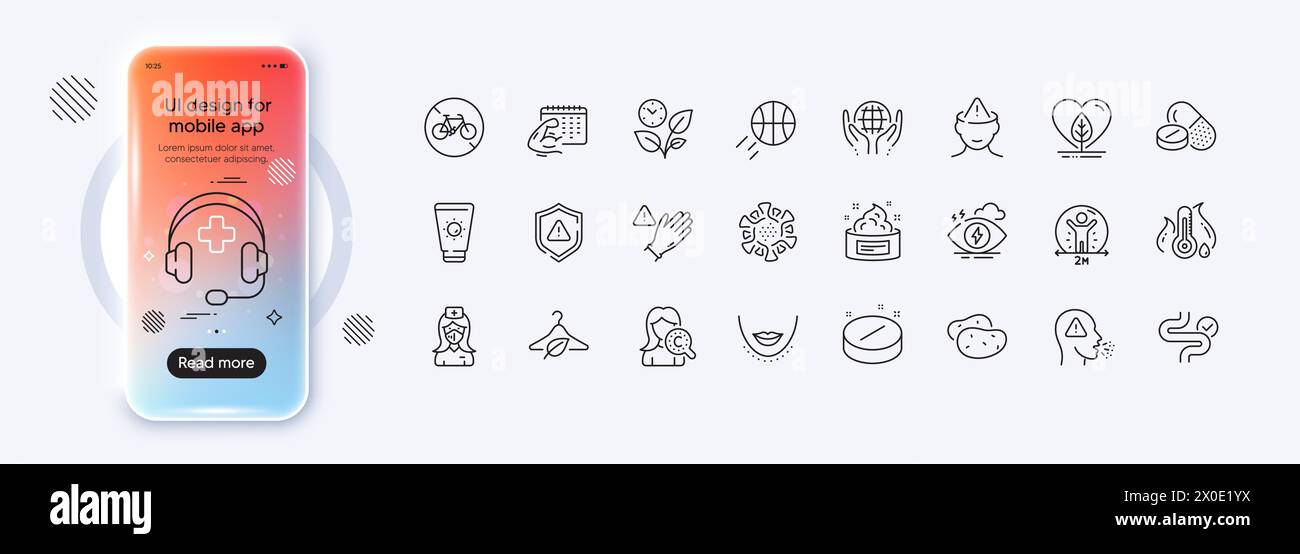 Medical drugs, Organic tested and Local grown line icons for web app ...