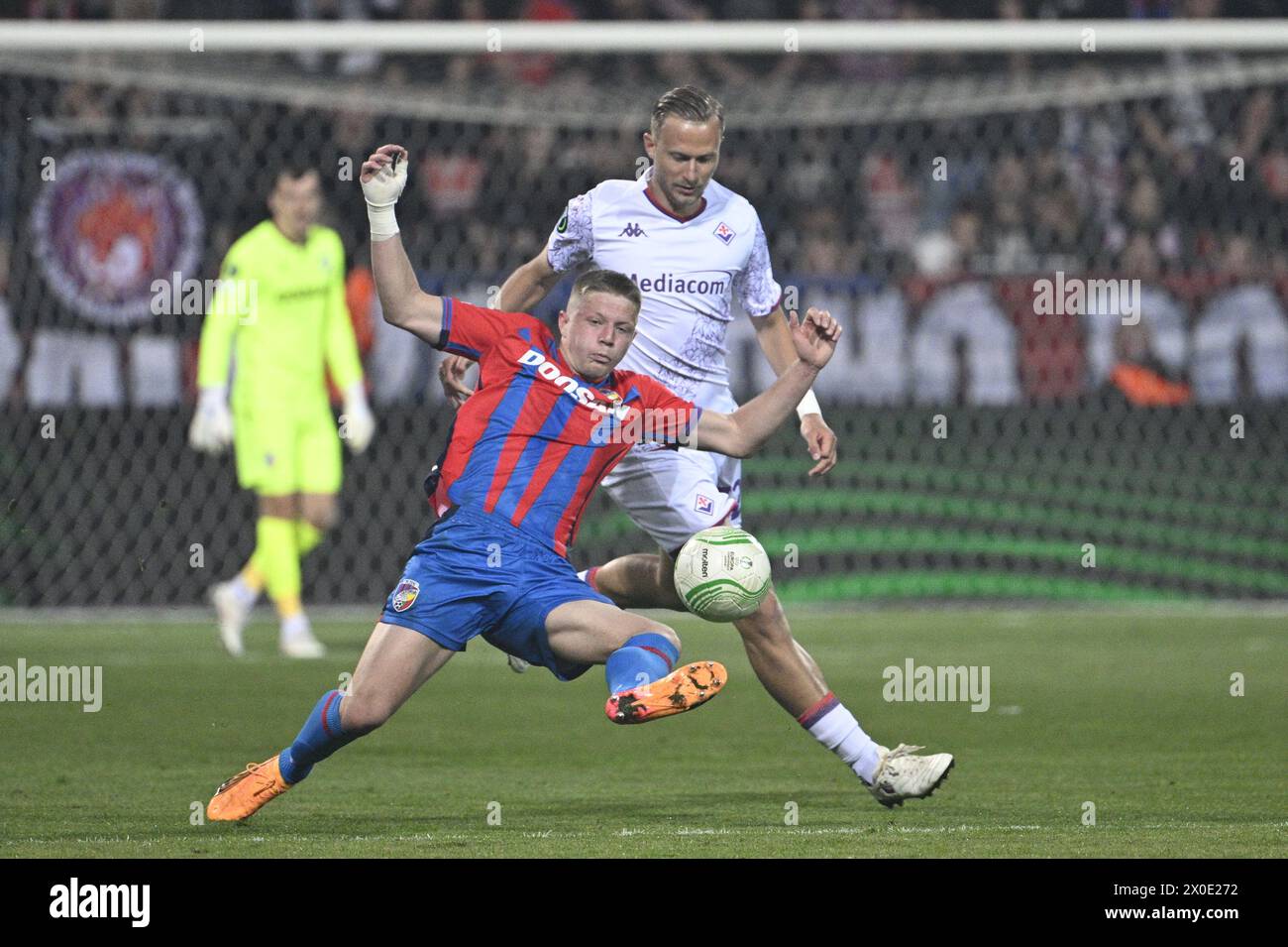 Pilsen, Czech Republic. 11th Apr, 2024. From left Lukas Cerv of Pilsen ...