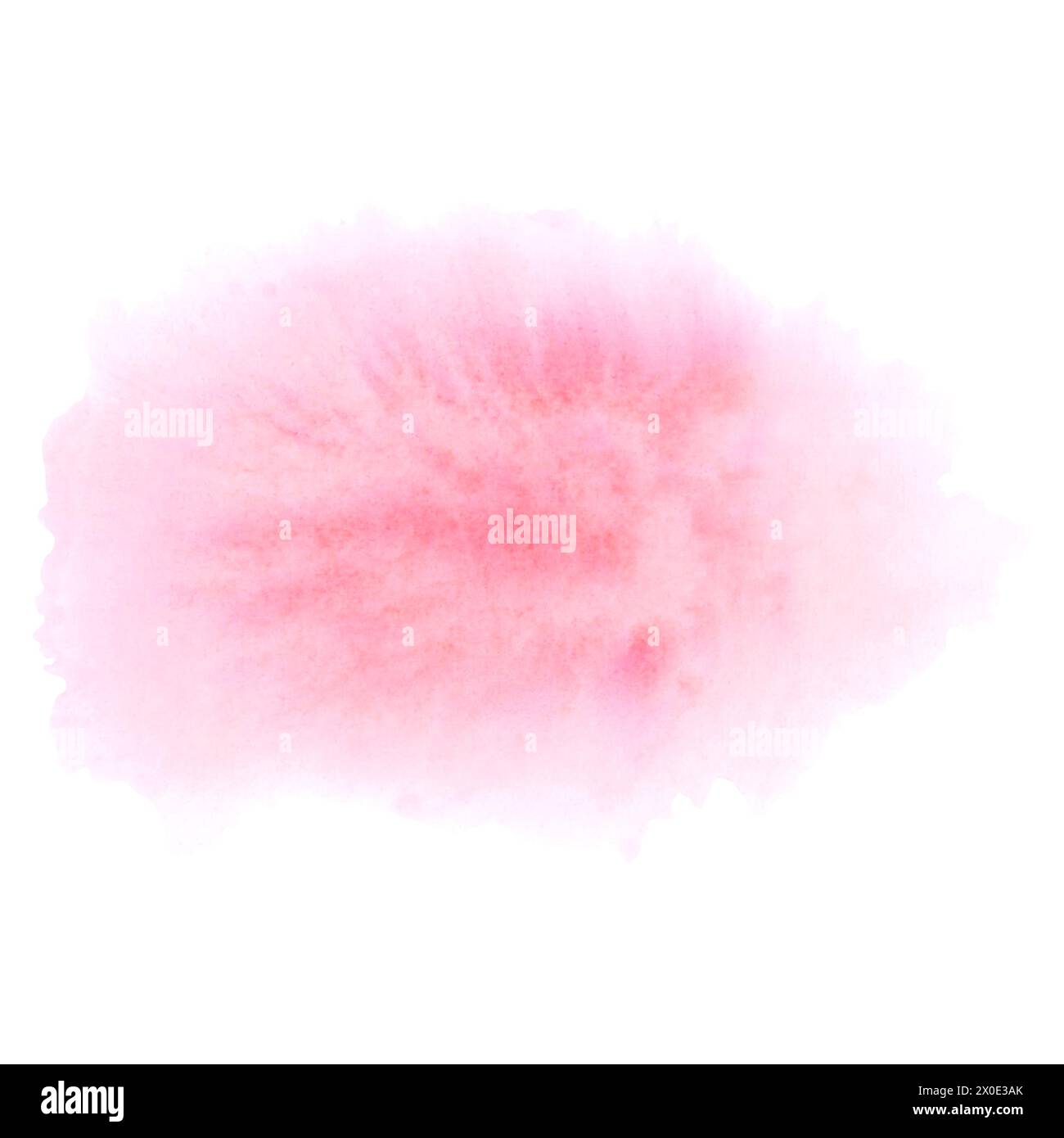 Abstract pink watercolor stain isolated on white background. Hand drawn ...