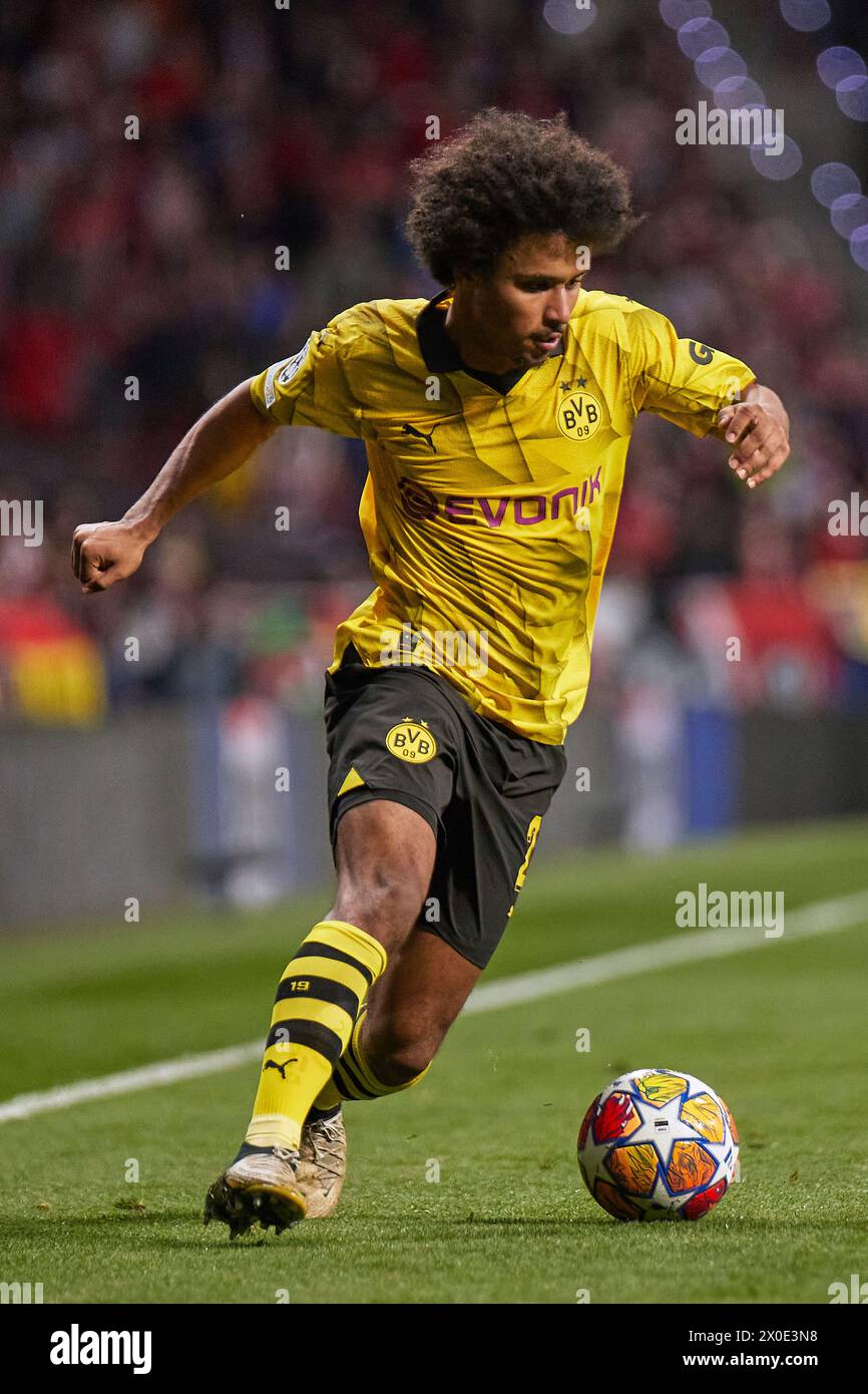 MADRID, SPAIN - APRIL 10: Karim Adeyemi, Left Winger of Borussia ...