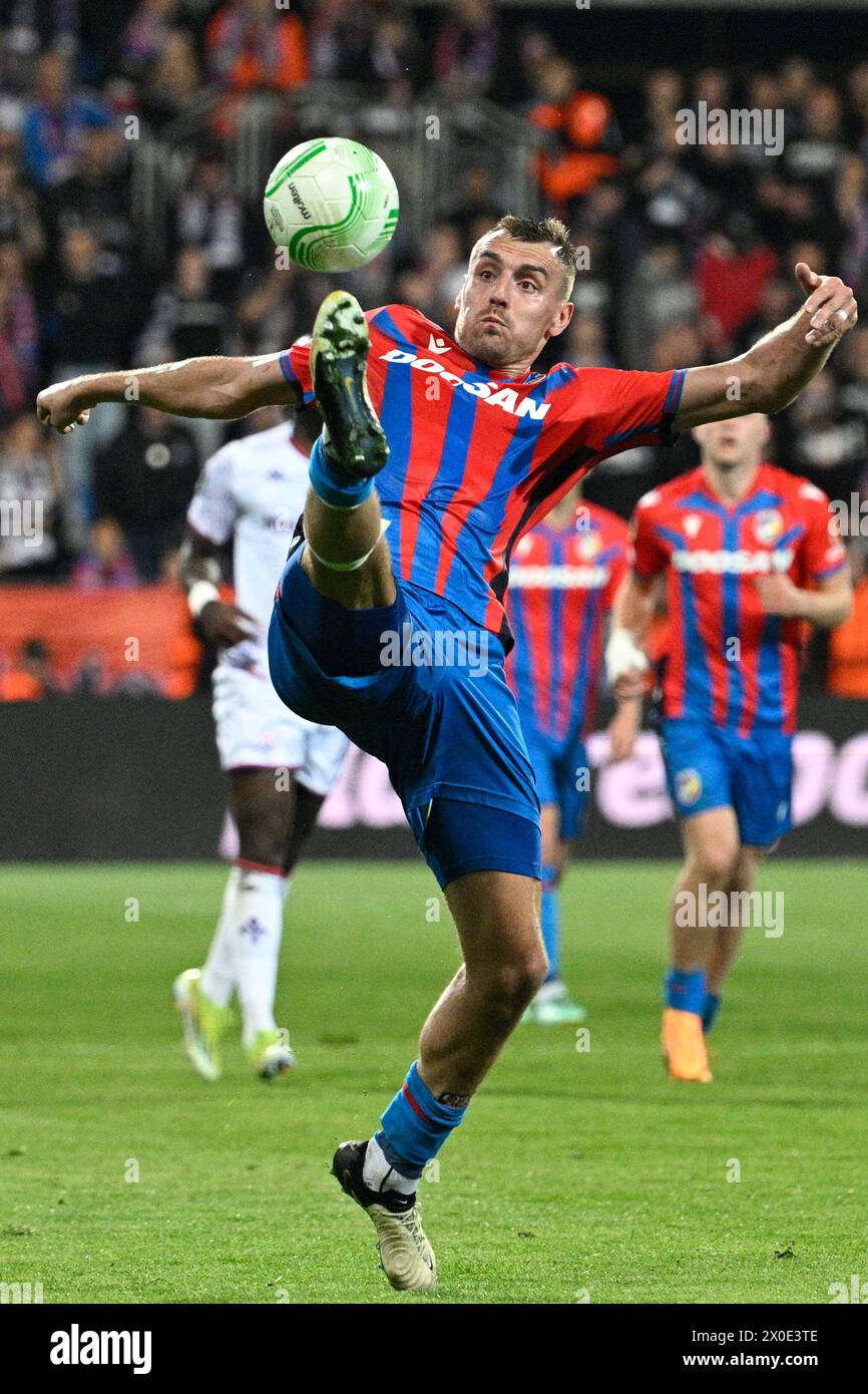 Pilsen, Czech Republic. 11th Apr, 2024. Tomas Chory of Pilsen in action ...