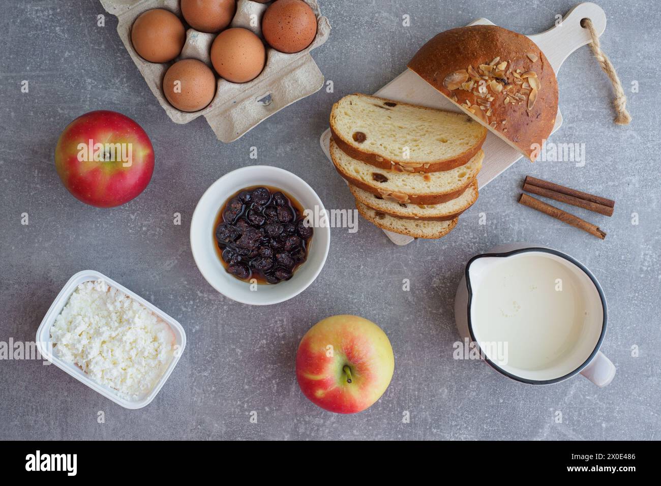 Overhead shot tasty cinnamon hi-res stock photography and images - Alamy