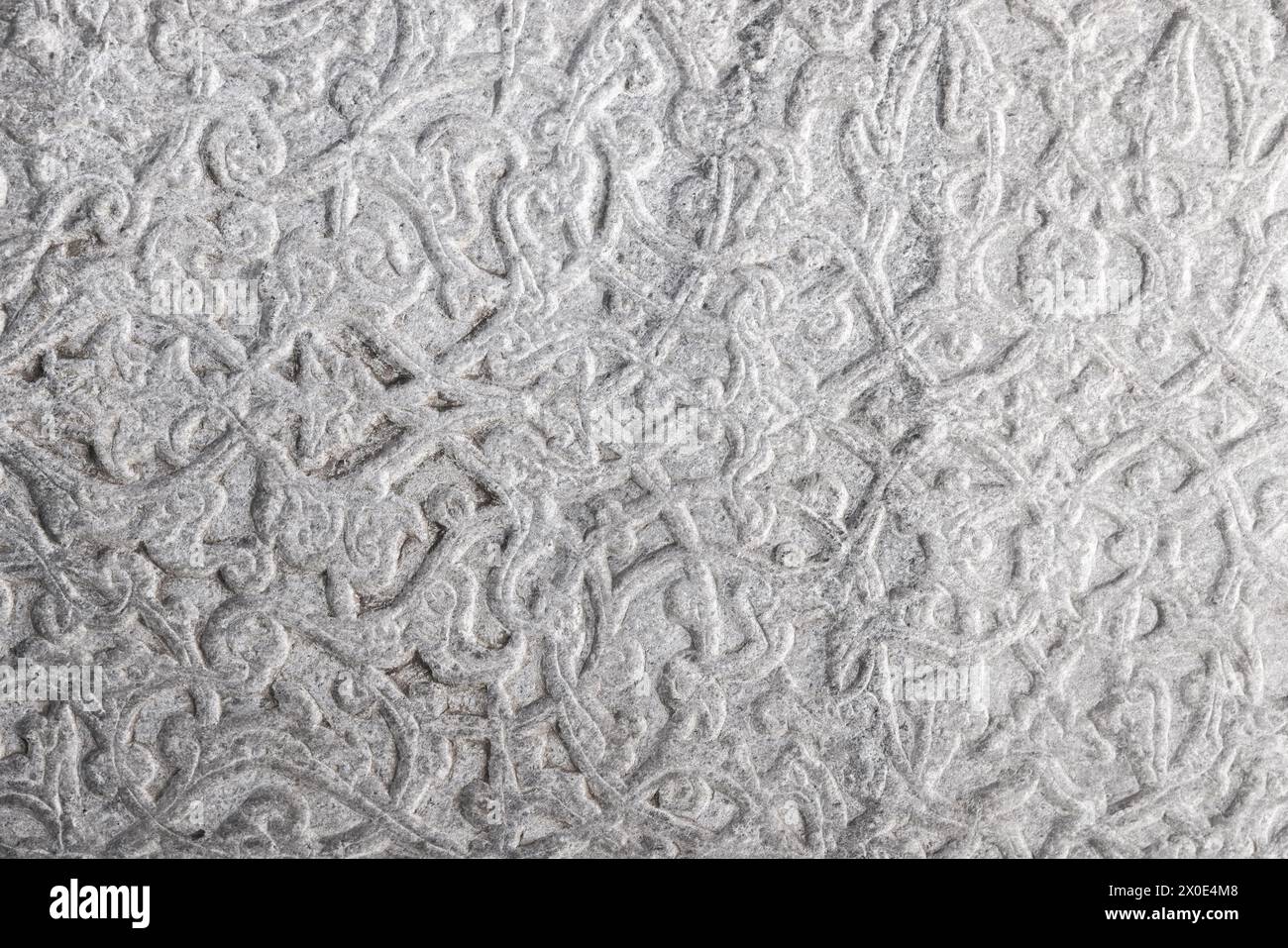 Abstract white floral Arabic carving pattern, close up background ...