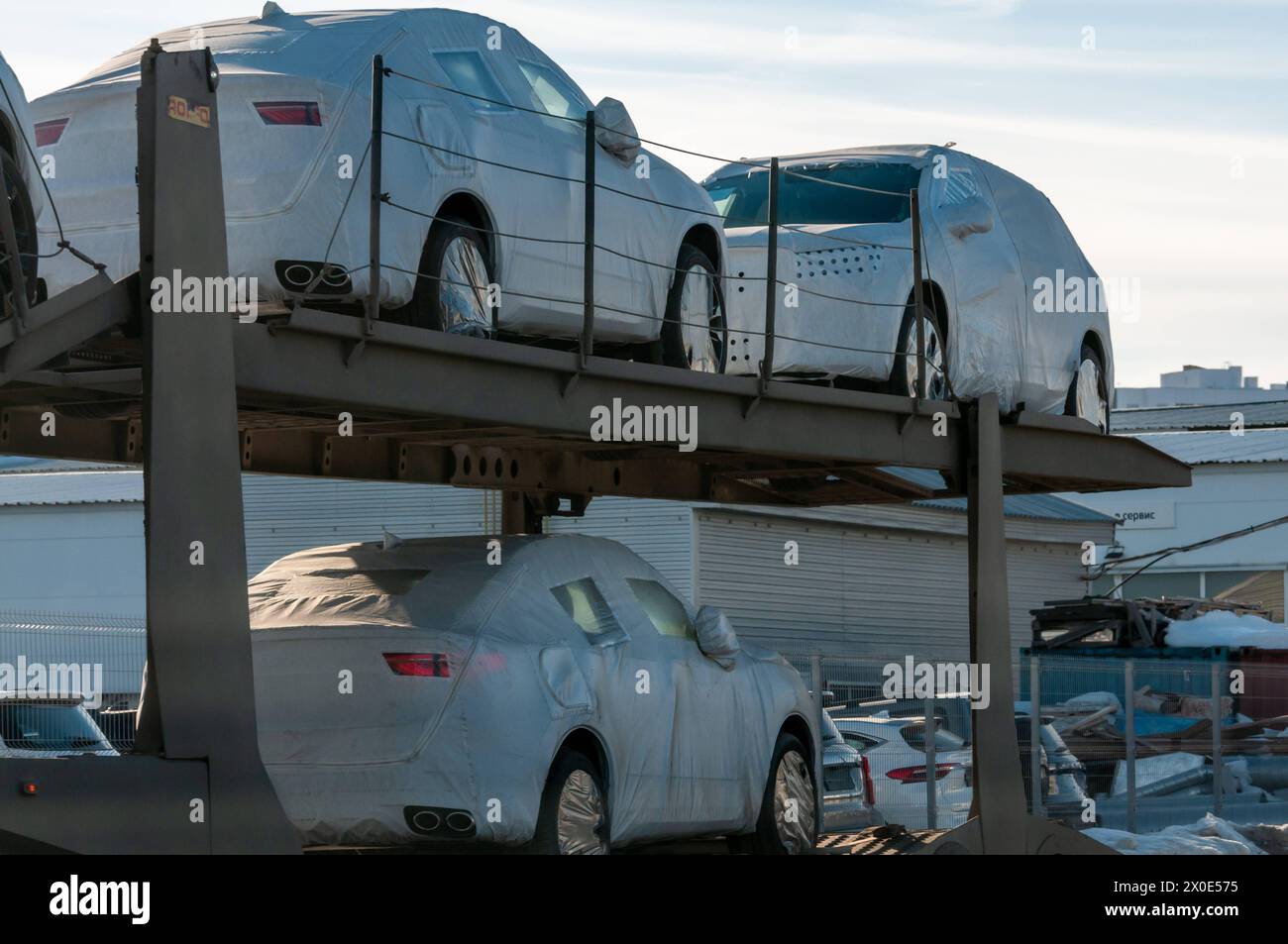 Transport New Chinese cars on a car carrier Samara Samara region Russia ...