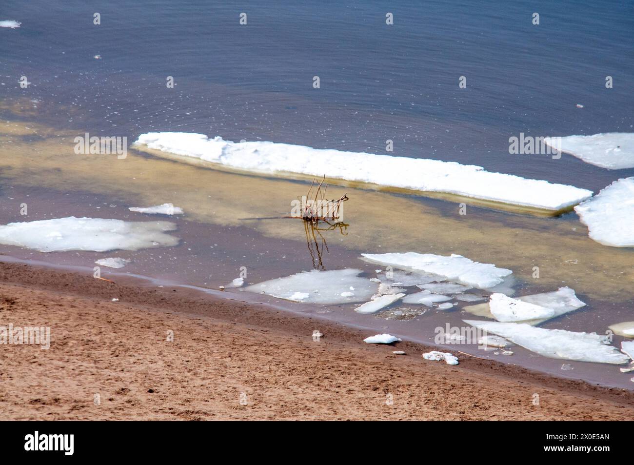Nature Spring ice drift on the Volga River. Samara. 2024 Samara Samara ...