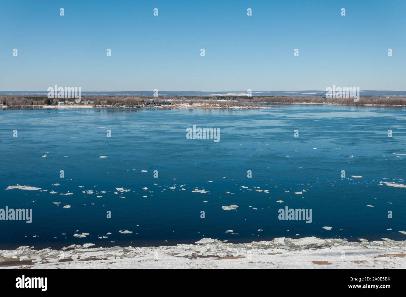 Nature Spring ice drift on the Volga River. Samara. 2024 Samara Samara ...