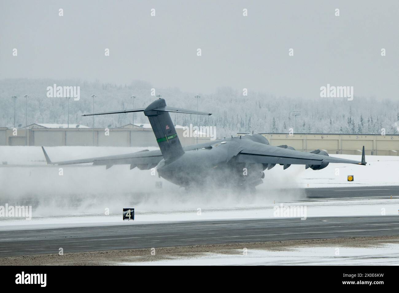 A U.S. Air Force C-17 Globemaster III assigned to the 62nd Airlift Wing, Joint Base Lewis ...