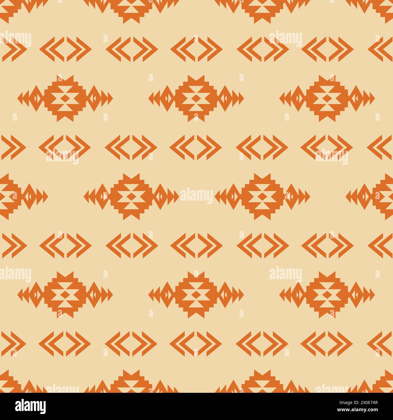 Tribal Southwestern Navajo Folk Seamless Pattern Stock Vector Image ...