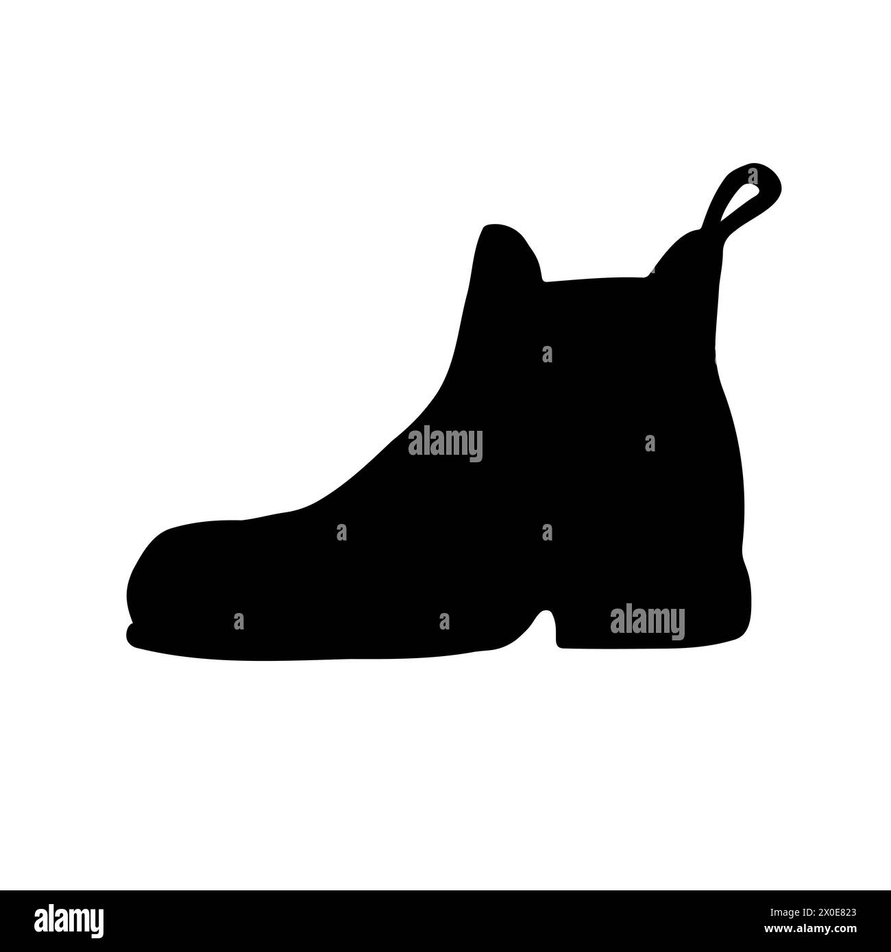 Vector hand drawn horse riding boot silhouette isolated on white ...