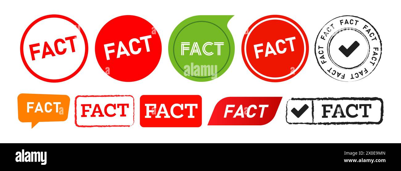 fact rectangle circle stamp and speech bubble label sticker sign true ...