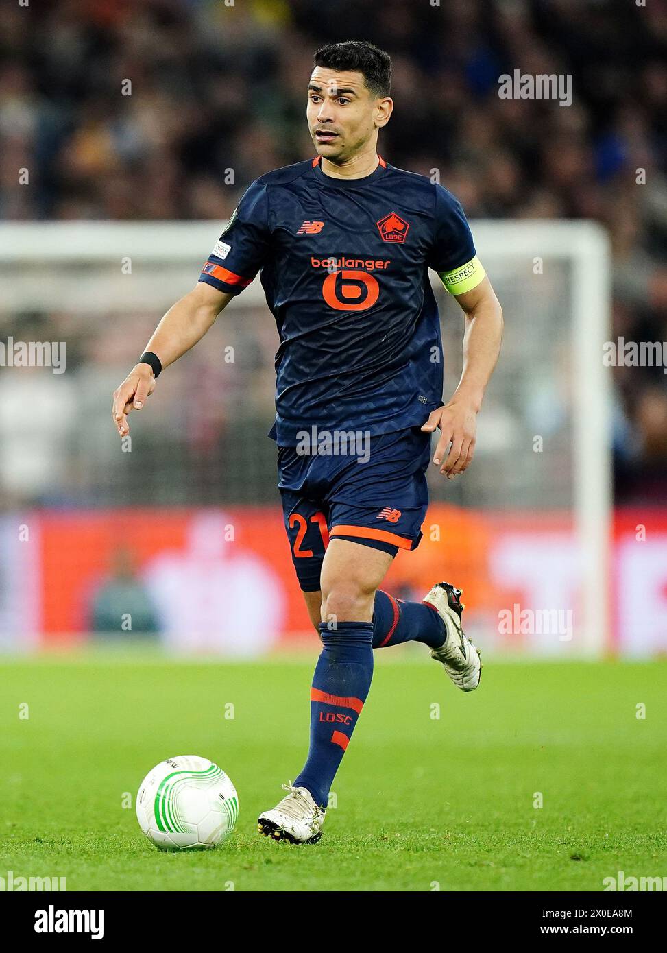 Lille's Benjamin Andre during the UEFA Conference League quarter-final ...