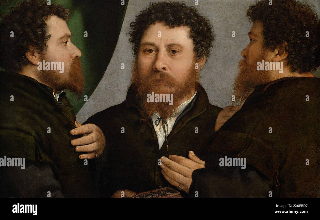 The Triple Portrait of a Goldsmith or Portrait of a goldsmith from ...