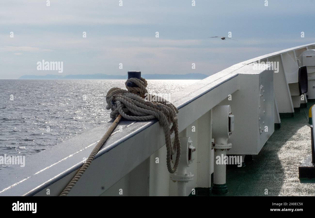 Ship port and the arrival to Iceland, in the Denmark Strait Stock Photo ...