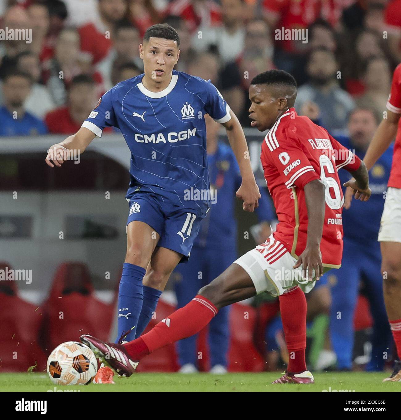 Lisbon, Portugal. 11th Apr, 2024. Lisbon, 04/11/2024 - Sport Lisboa e Benfica hosted Olympique ...