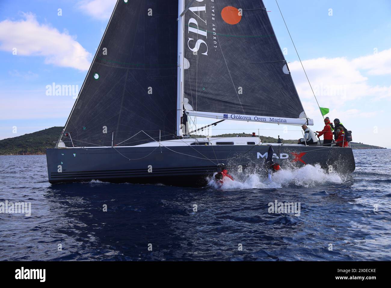 Bodrum,Turkey. 04 February 2024: The moment when passengers fall into ...