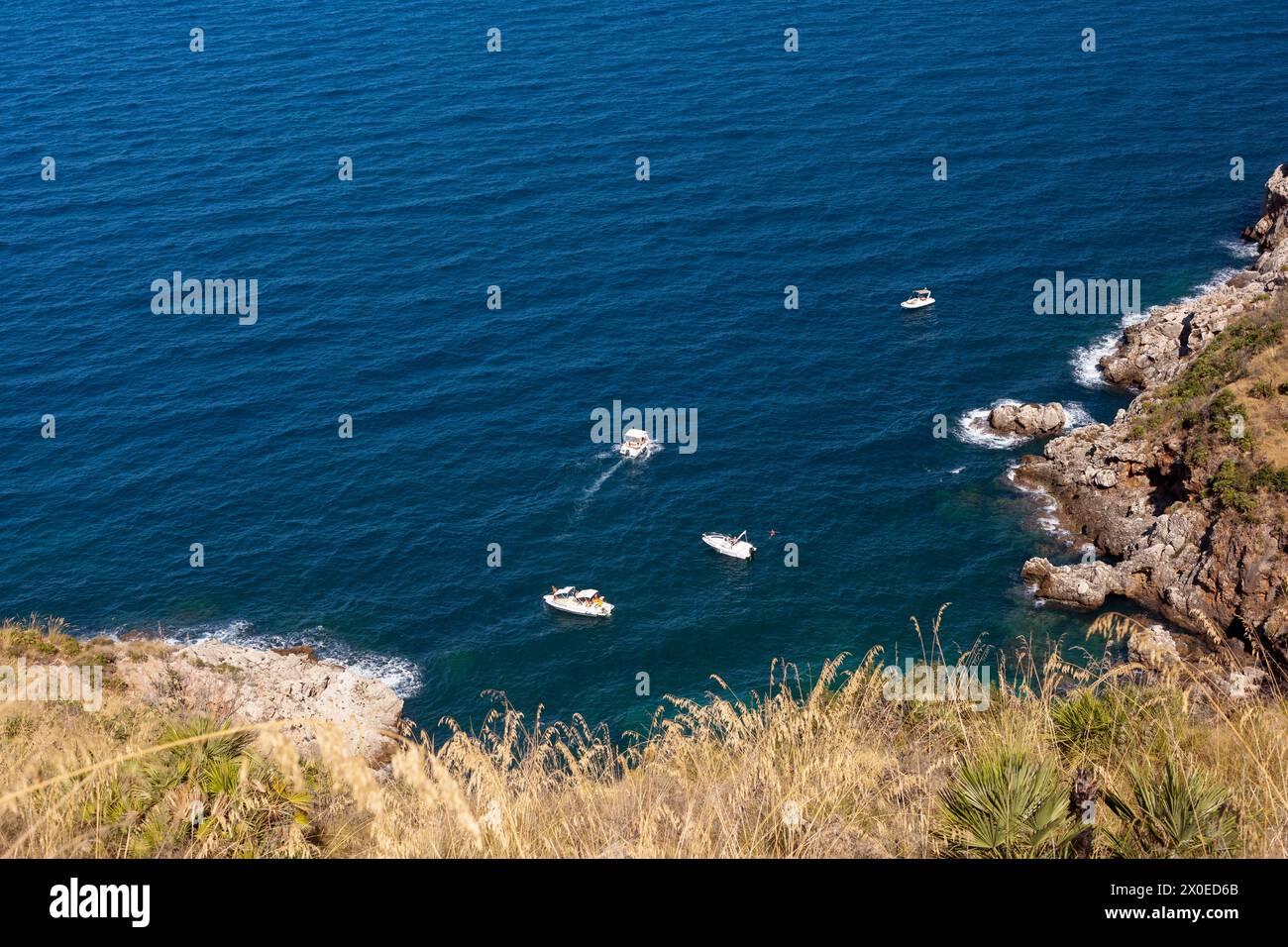 Mediterranean landscape of Sicily, Italy. View shot in Zingaro Nature ...