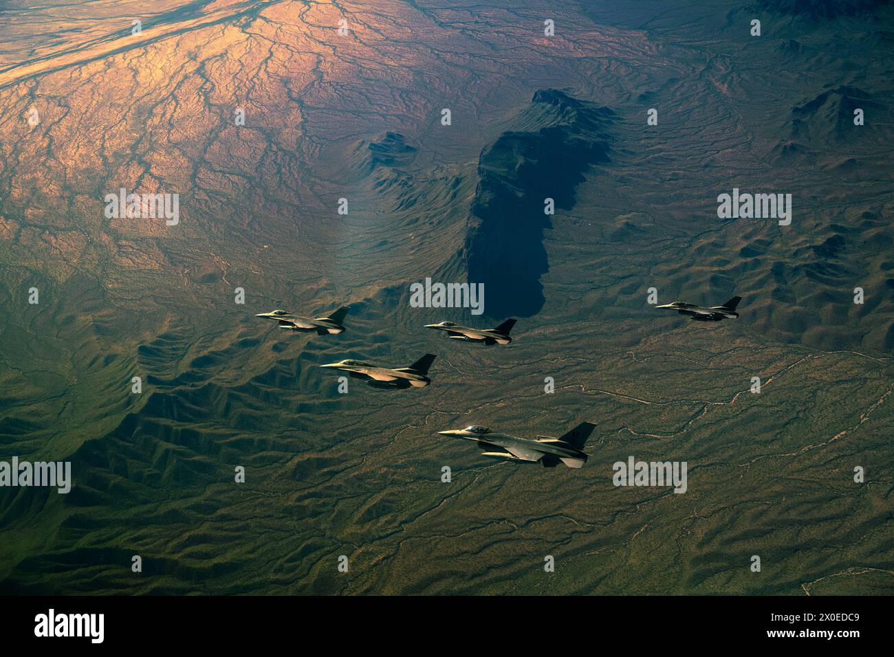 Five F-16 Fighting Falcons assigned to the 162nd Wing, Morris Air ...