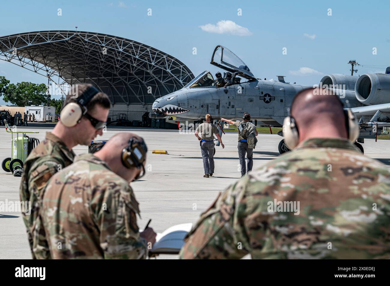 U.S. Air Force Airmen assigned to the 74th Fighter Generation Squadron ...