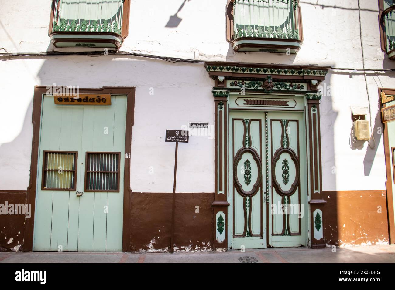 SALAMINA, COLOMBIA - JANUARY 14, 2024: House of culture at the heritage ...
