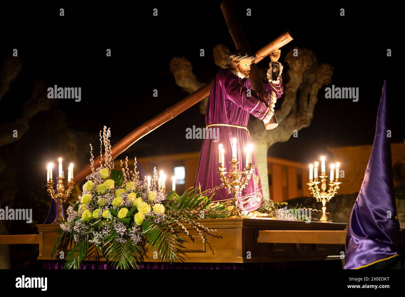 Traditional Spanish Holy Week procession. High quality 4k footage Stock ...