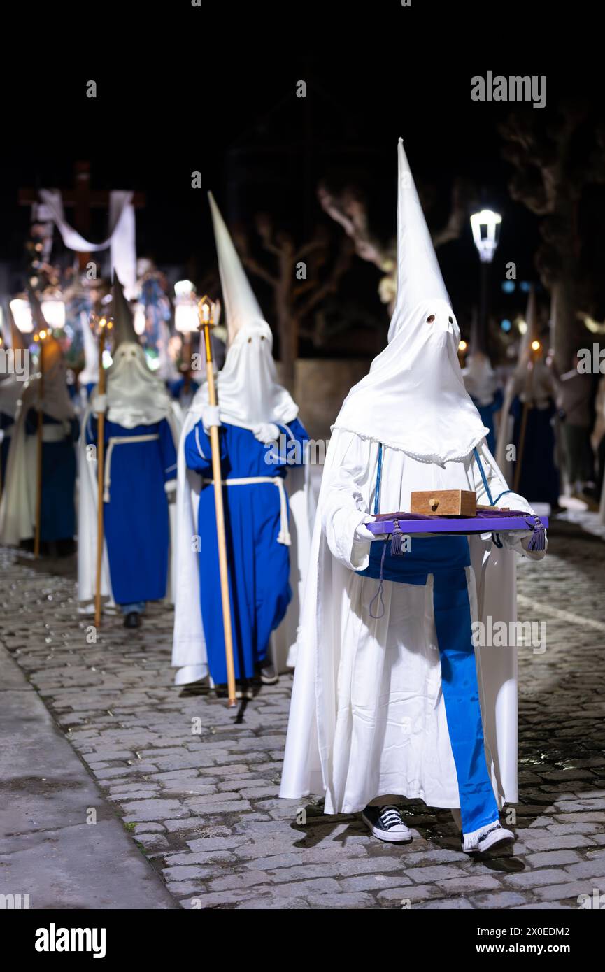 Traditional Spanish Holy Week procession. High quality 4k footage Stock ...