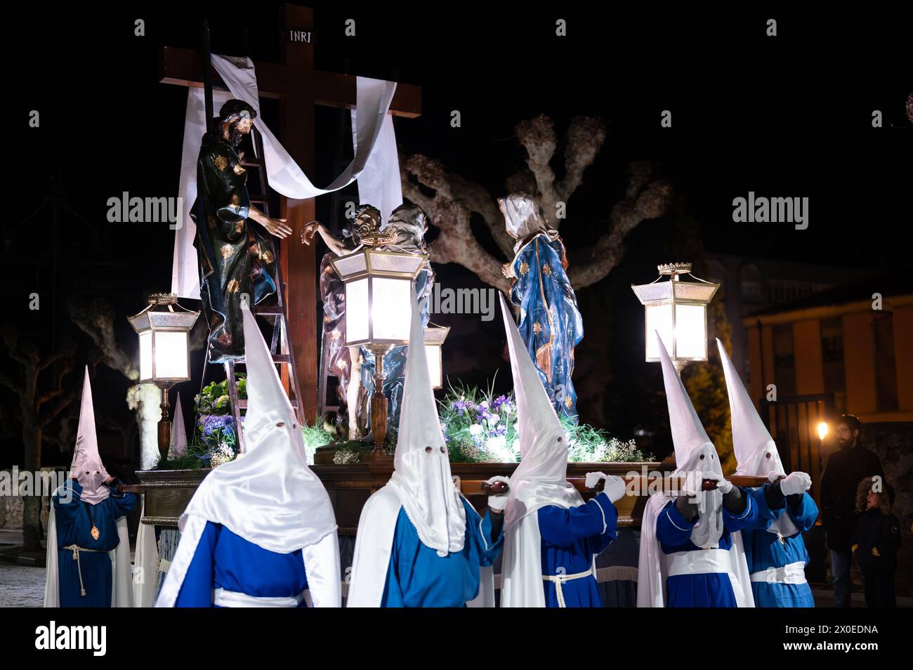 Traditional Spanish Holy Week procession. High quality 4k footage Stock ...