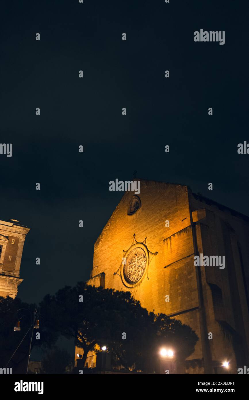 Image of the Basilica of Santa Clara with its Tower in Naples Stock ...