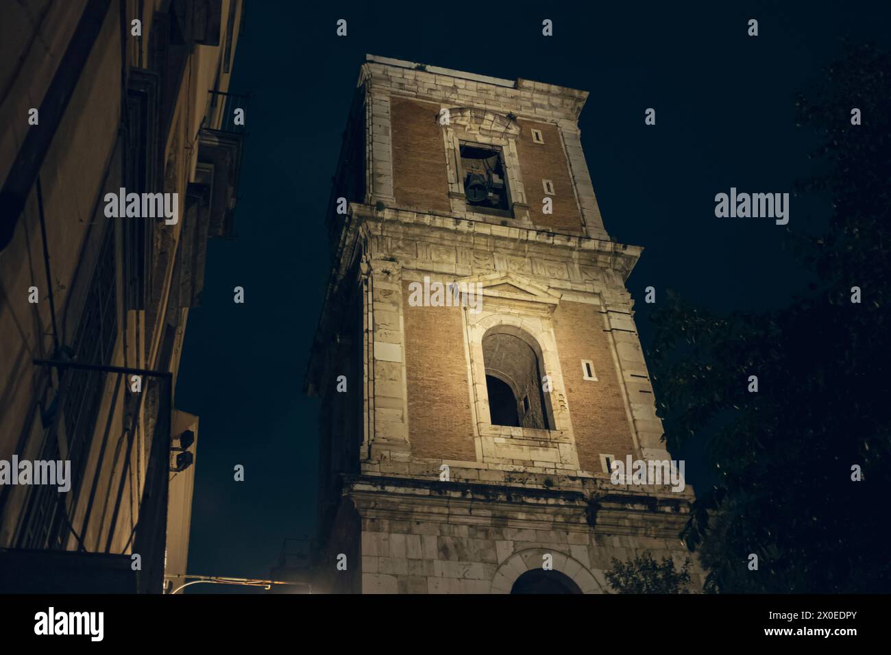 Image of the Basilica of Santa Clara with its Tower in Naples Stock ...
