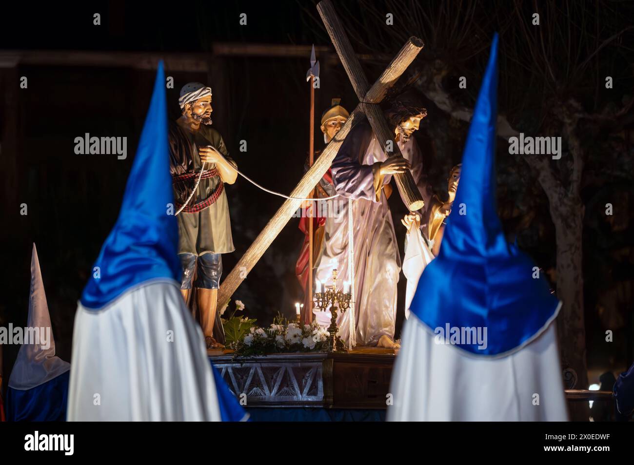 Traditional Spanish Holy Week procession. High quality 4k footage Stock ...