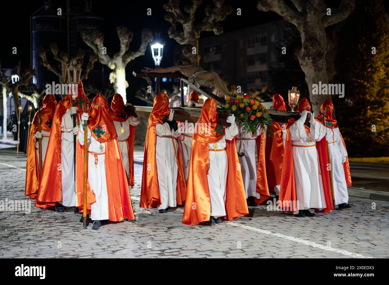 Traditional Spanish Holy Week procession. High quality 4k footage Stock ...