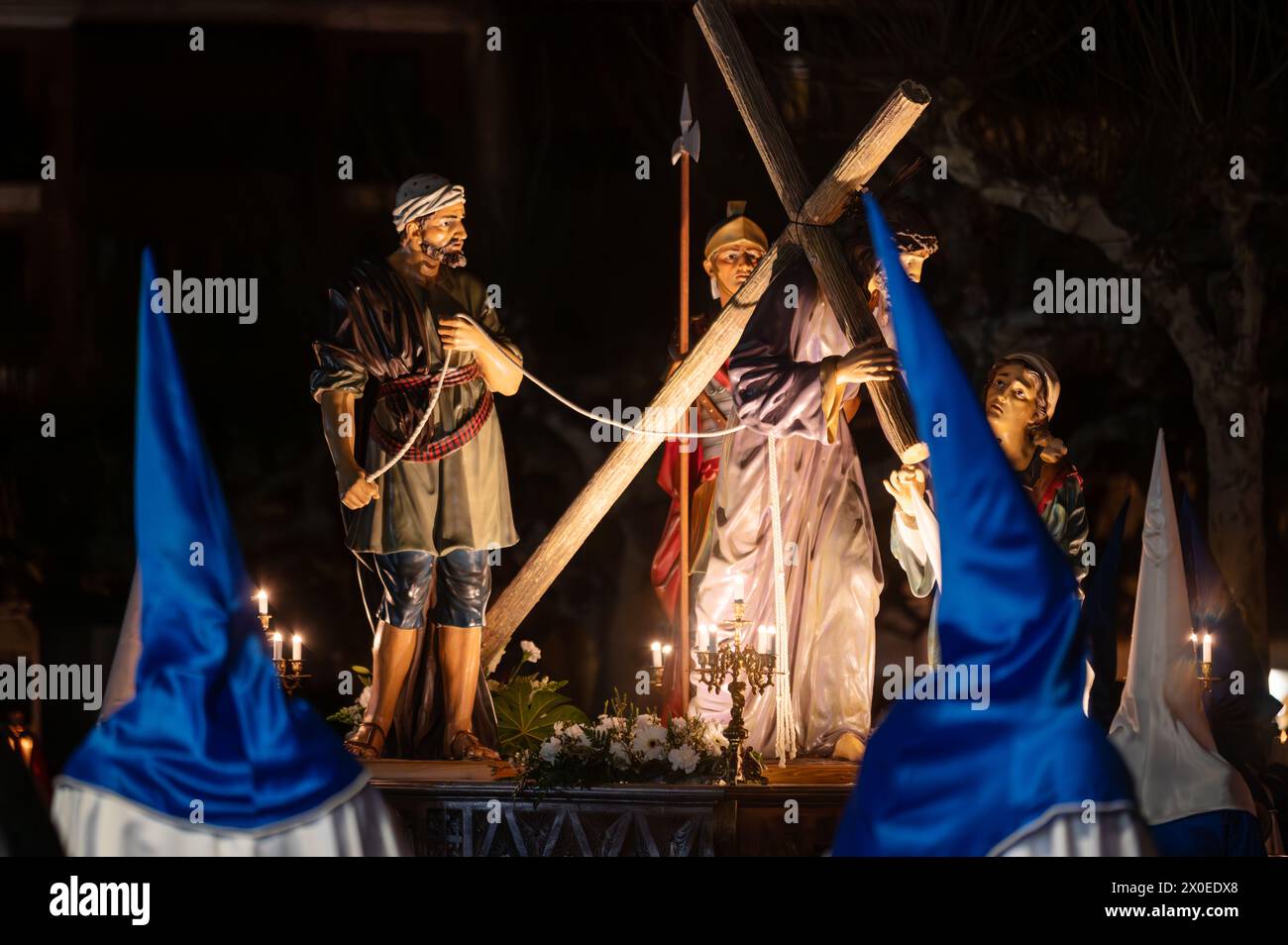 Traditional Spanish Holy Week procession. High quality 4k footage Stock ...
