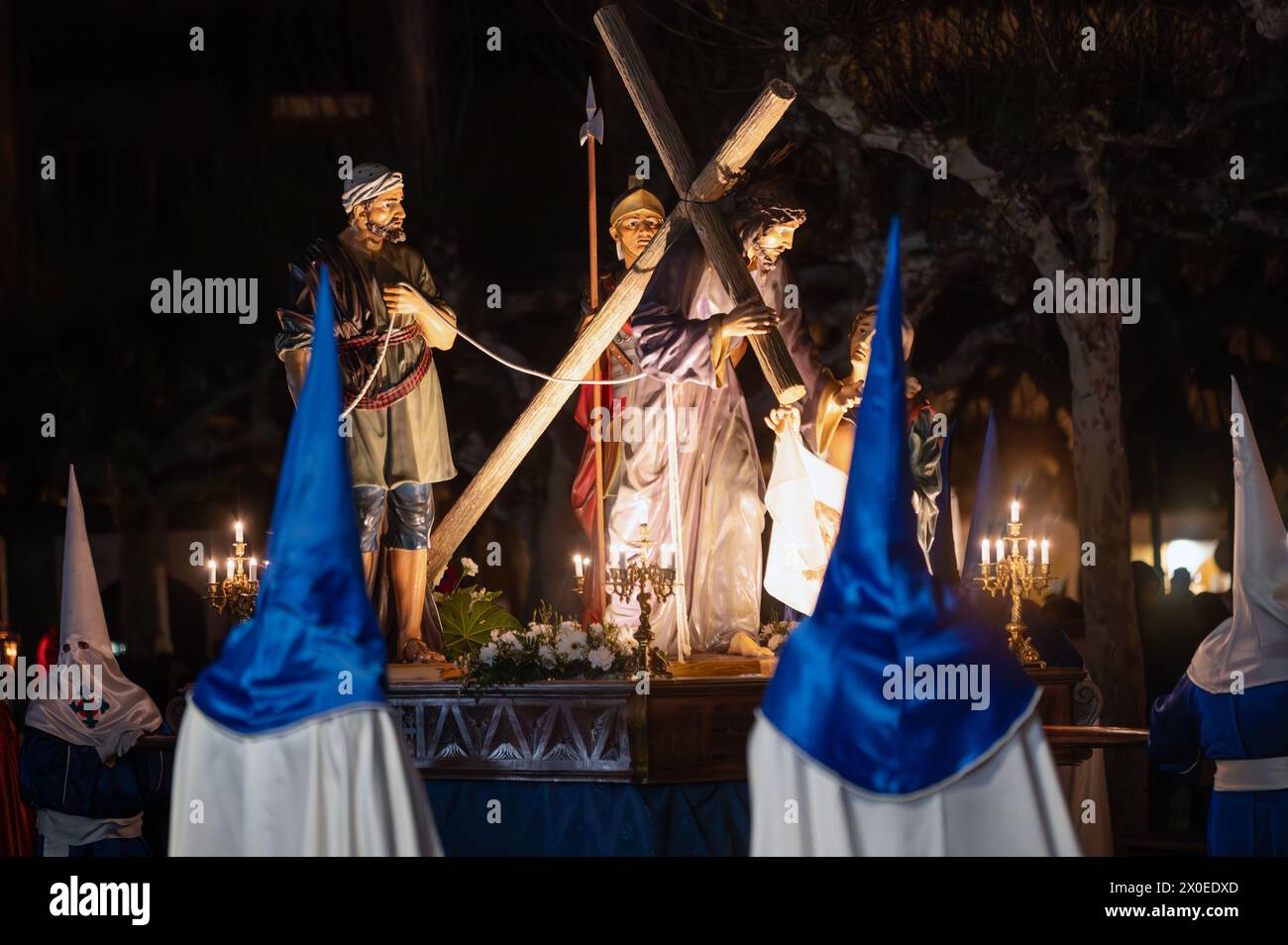 Traditional Spanish Holy Week procession. High quality 4k footage Stock ...