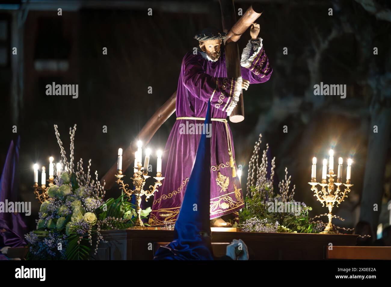 Traditional Spanish Holy Week procession. High quality 4k footage Stock ...