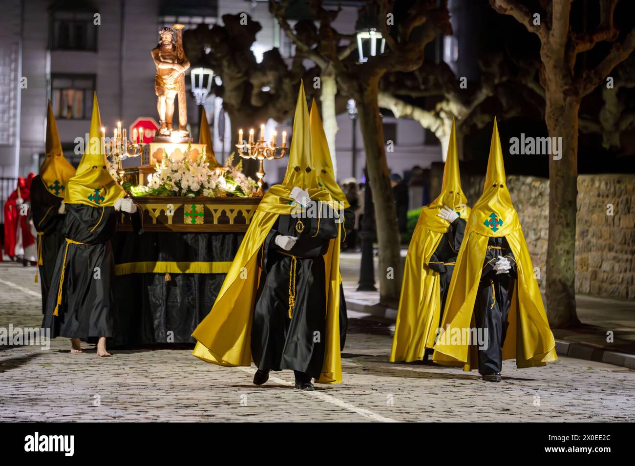 Traditional Spanish Holy Week procession. High quality 4k footage Stock ...