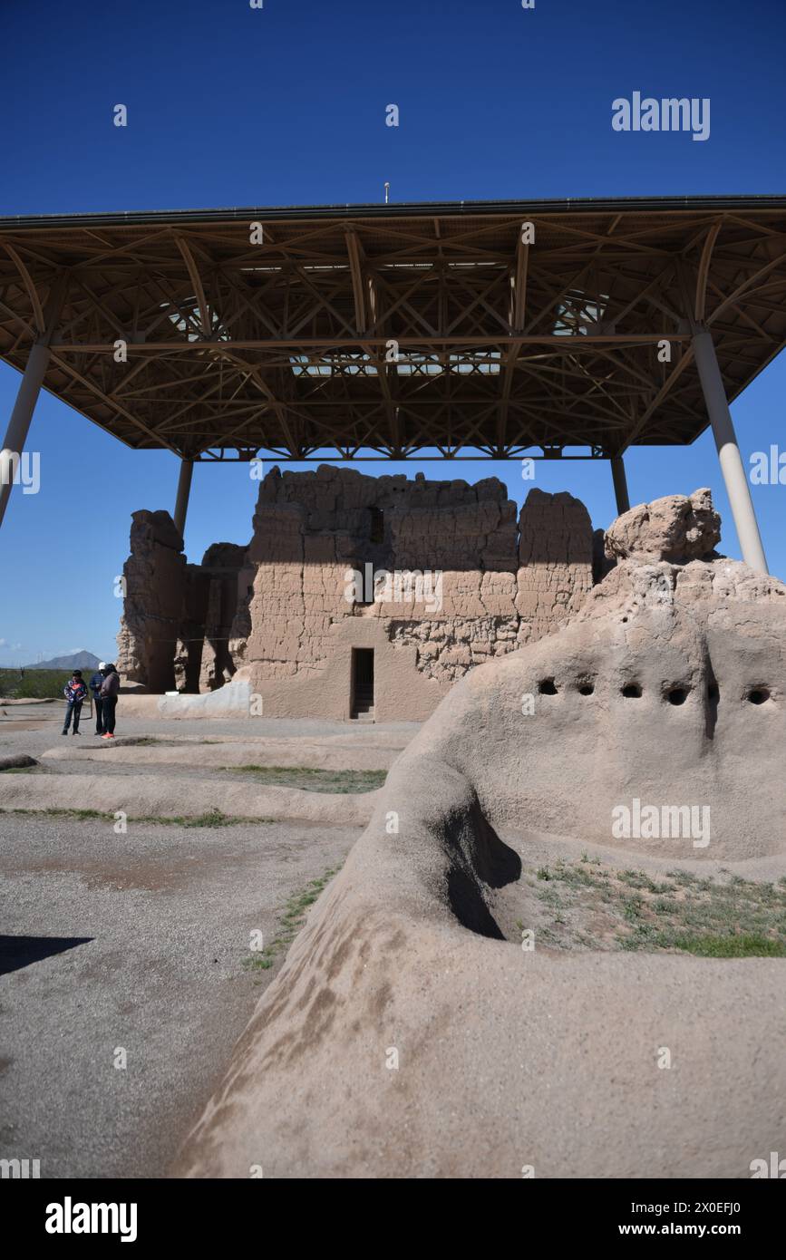 Coolidge, AZ., U.S.A., 3/16/2024. Casa Grande Ruins National Monument ...