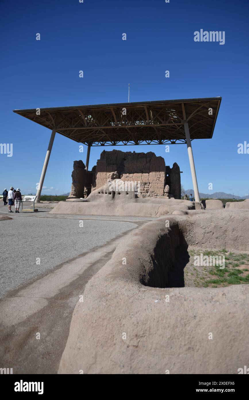 Coolidge, AZ., U.S.A., 3/16/2024. Casa Grande Ruins National Monument ...