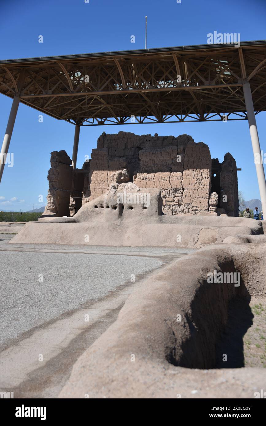 Coolidge, AZ., U.S.A., 3/16/2024. Casa Grande Ruins National Monument ...