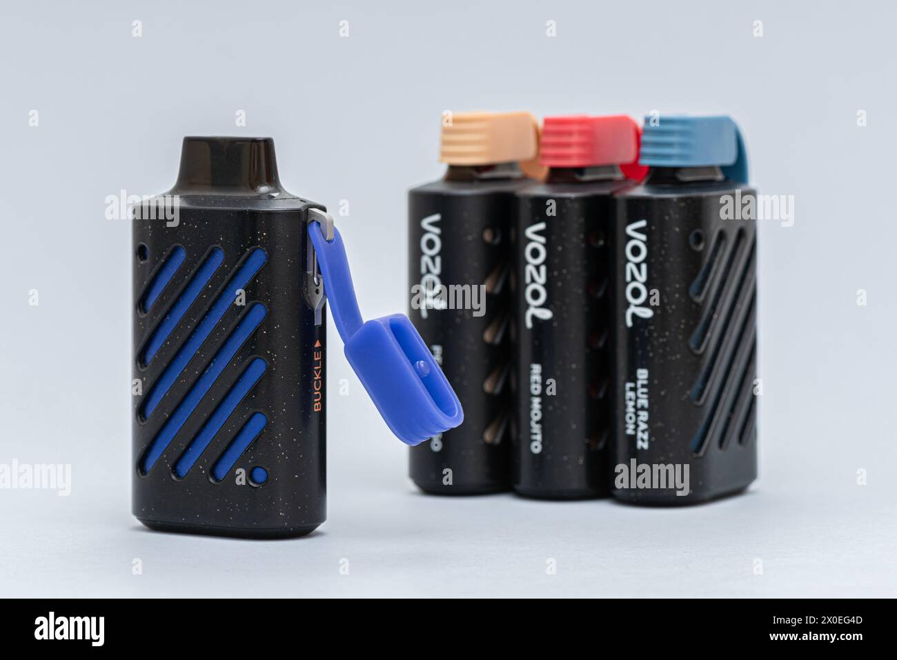 ISTANBUL, TURKEY - APRIL 9, 2024: Vozol electronic smoking machine ...