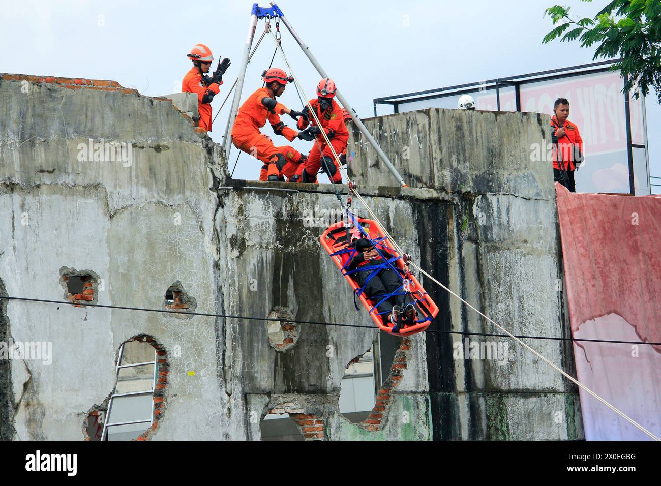 Action National Search and Rescue Agency Basarnas in simulation of ...