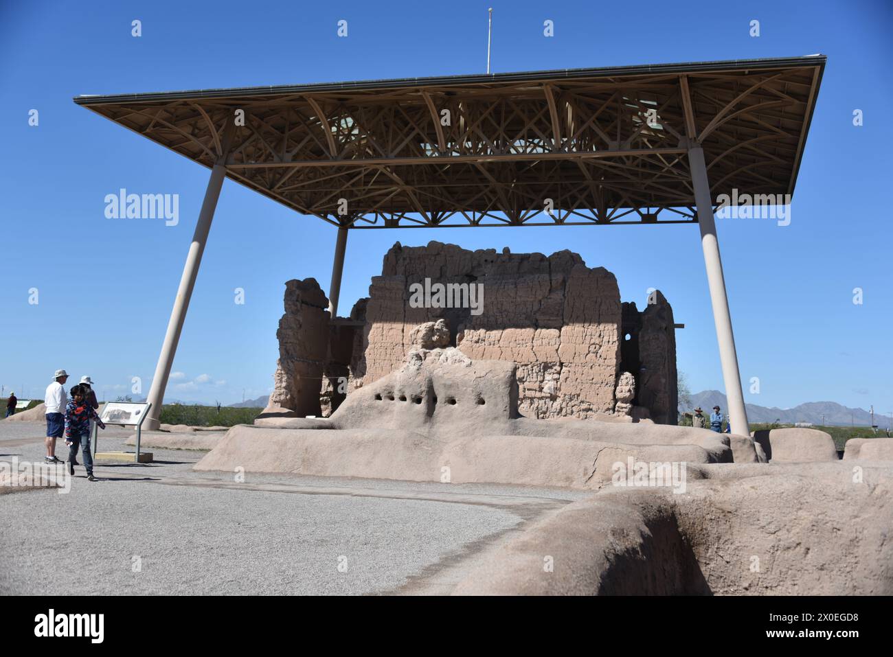 Coolidge, AZ., U.S.A., 3/16/2024. Casa Grande Ruins National Monument ...