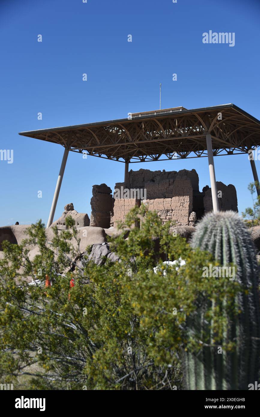 Coolidge, AZ., U.S.A., 3/16/2024. Casa Grande Ruins National Monument ...
