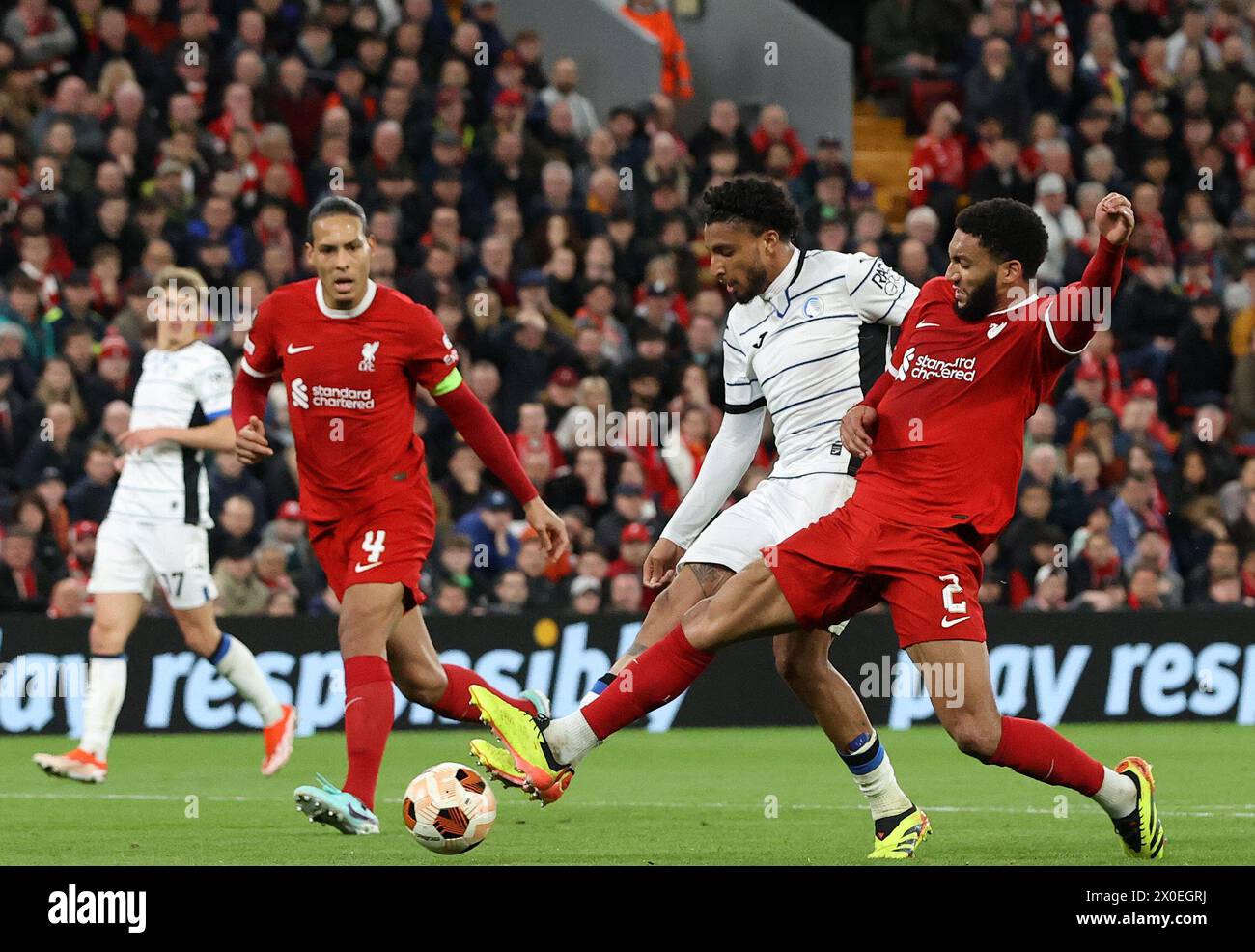 Anfield, Liverpool, Merseyside, UK. 11th Apr, 2024. Europa League ...