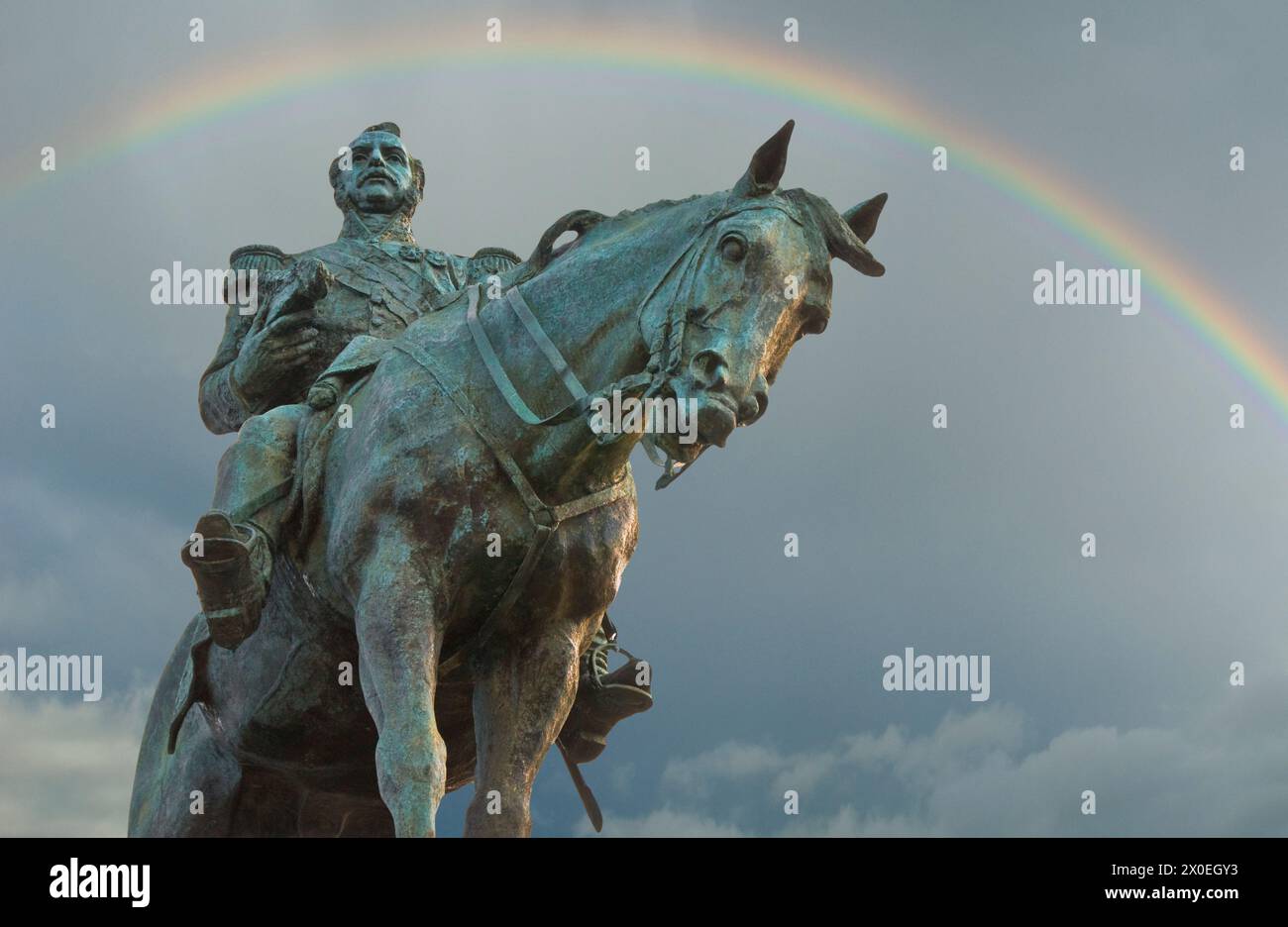 statue of General Don Manuel Bulnes, Chile's first President, in the ...