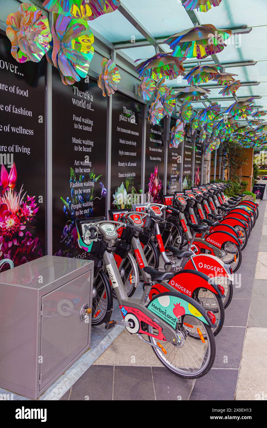 Rental bikes located in Downtown Vancouver Canada Stock Photo - Alamy