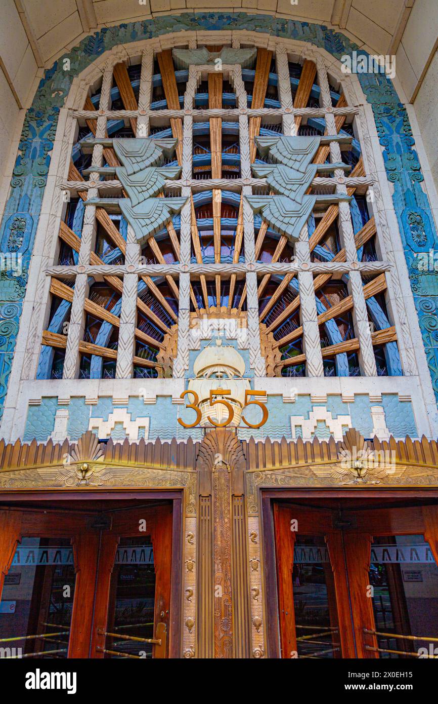Entrance to the Marine Building at 355 Burrard Street in downtown ...